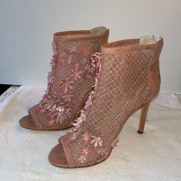 Jessica Simpson | Shoes | Jessica Simpson Pink Flowers Heels | Poshmark